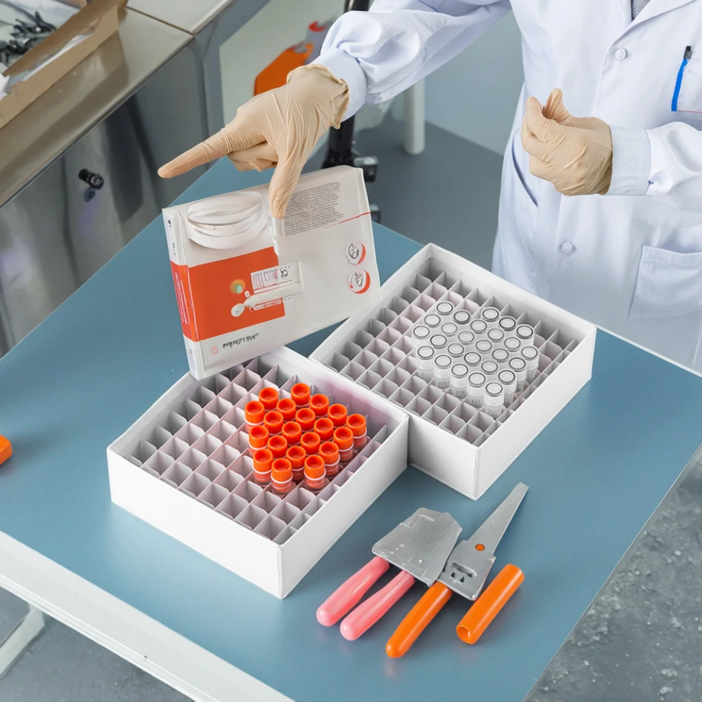 Lab Supplies Hinged Lid Cardboard CryoBox Freezer Box for Cryogenic ...