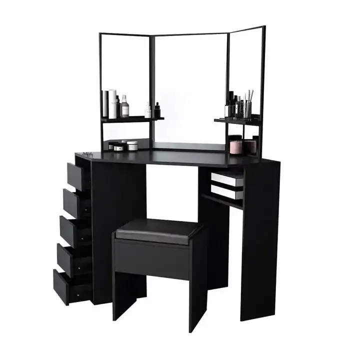 Modern Desktop Dressing Table Cabinet Makeup Vanities Dressers Desk ...
