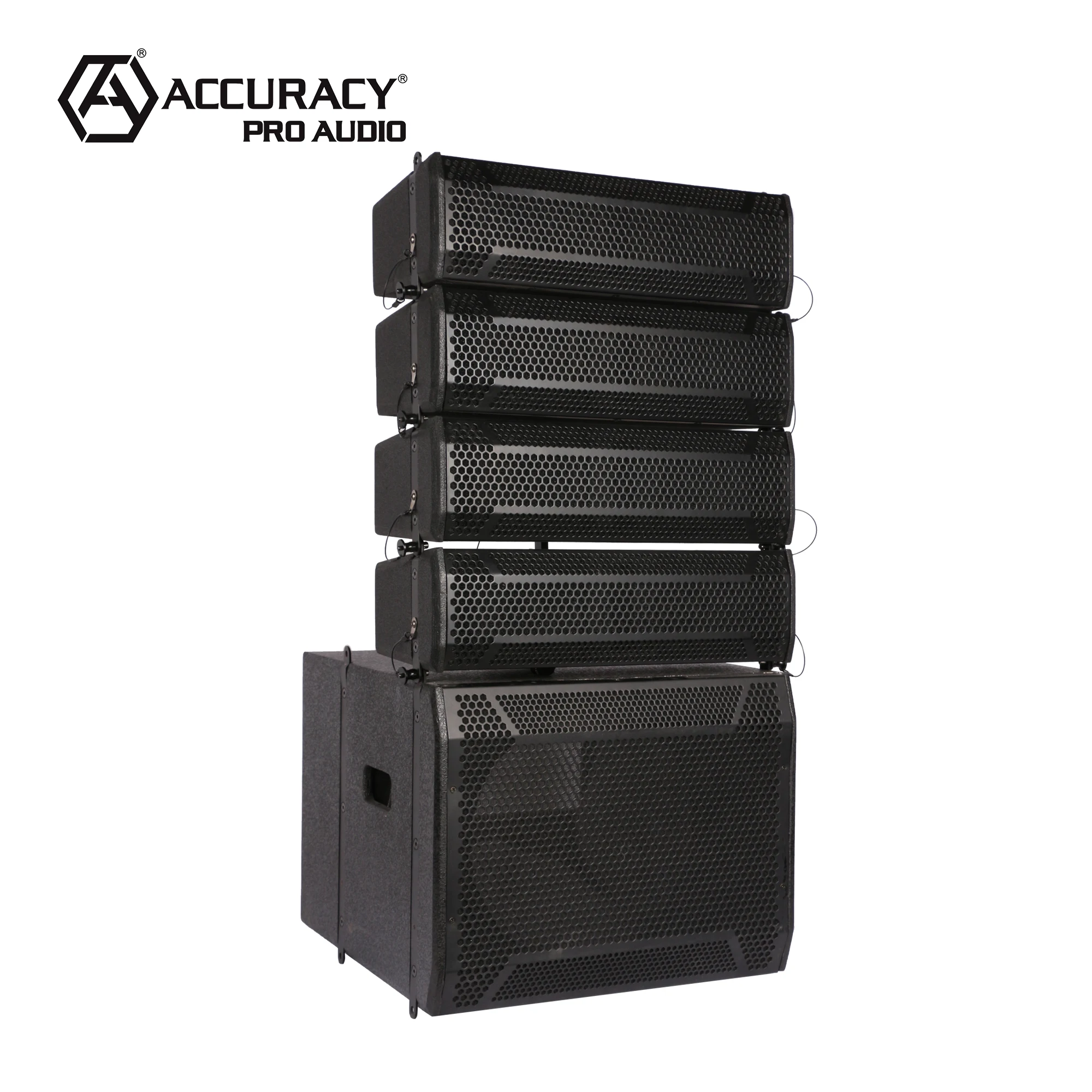 Accuracy Pro Audio LA412D Active Line Array Speakers Professional Line ...