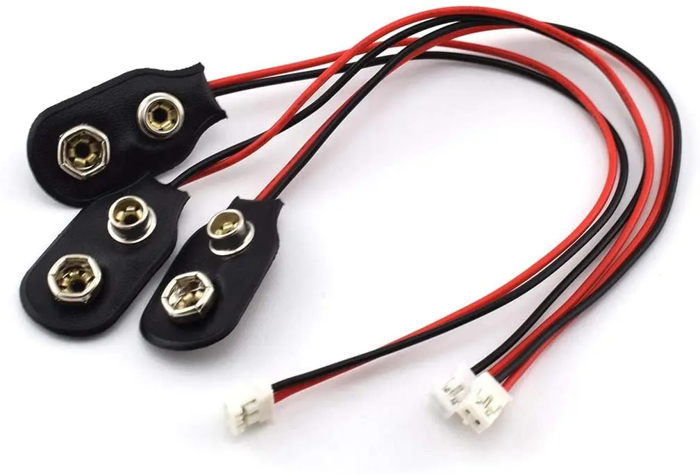 9V Battery Snap Clip to 2-Pin PH2.0 Connector - Reliable Electrical ...