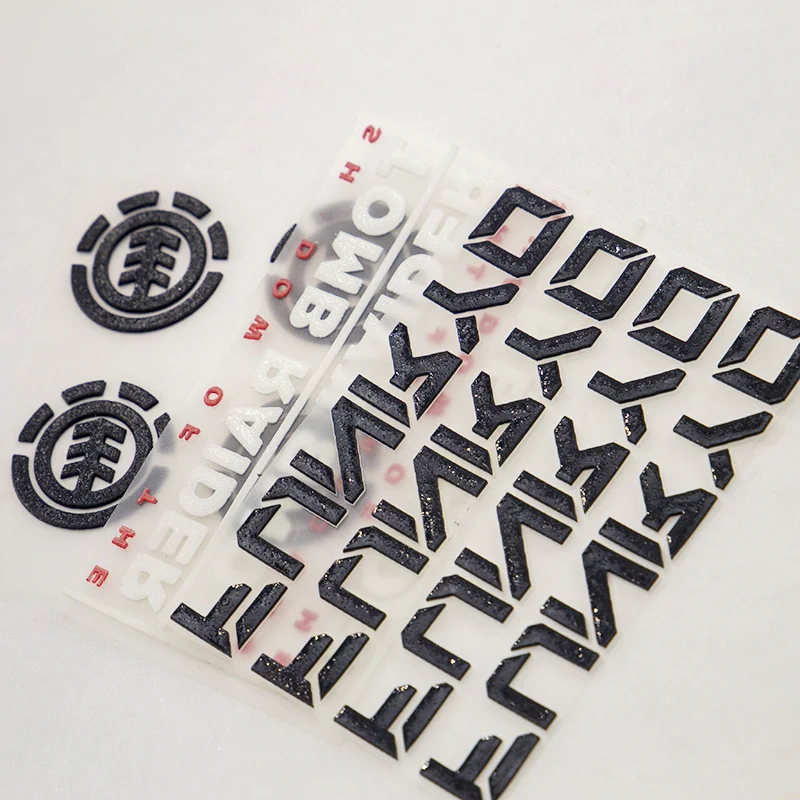 Custom Heat Press Label 3d Colorful Embossed Brand Design Silicone ...