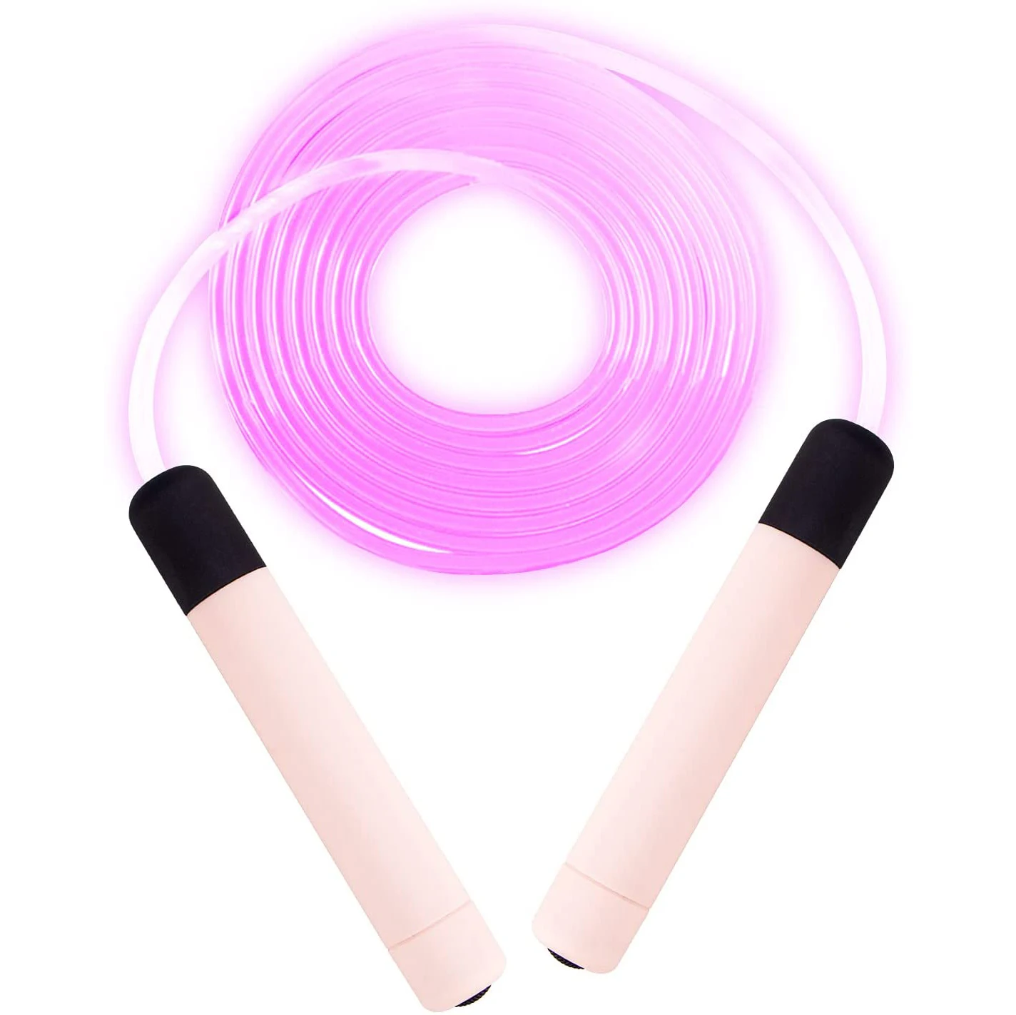 Luminous Fluorescent Light Optical Fiber Rope Speed Mini Jump Rope ...