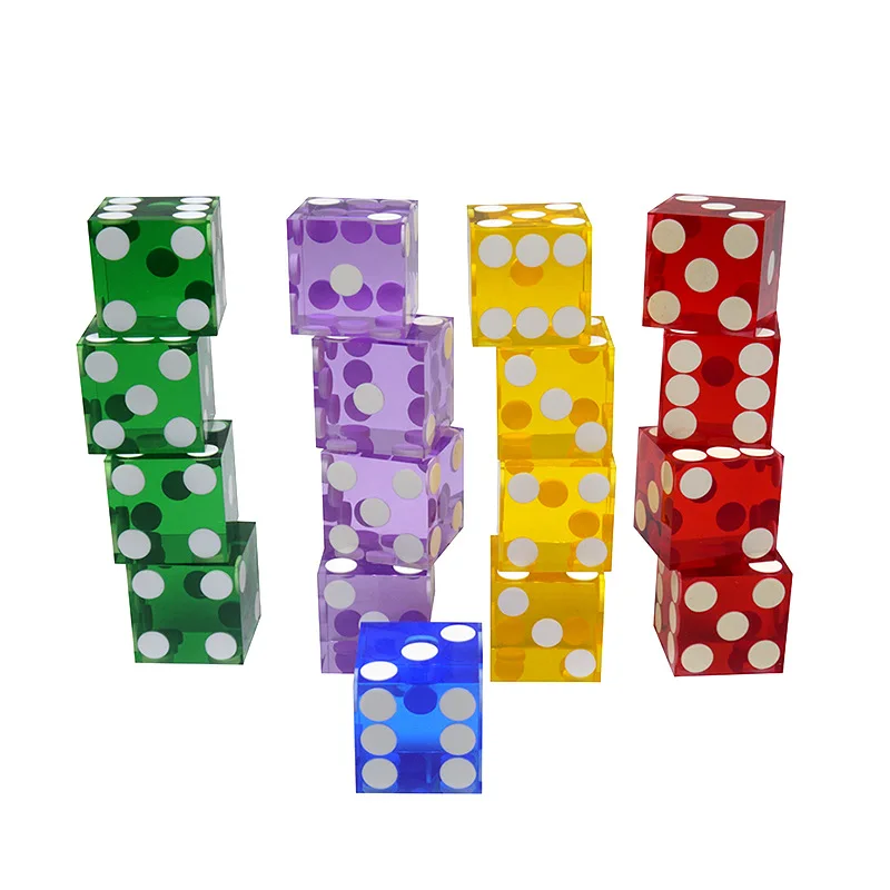 Acrylic Professional Casino Dice 19mm Casino Style Craps Dice Grade AAA ...