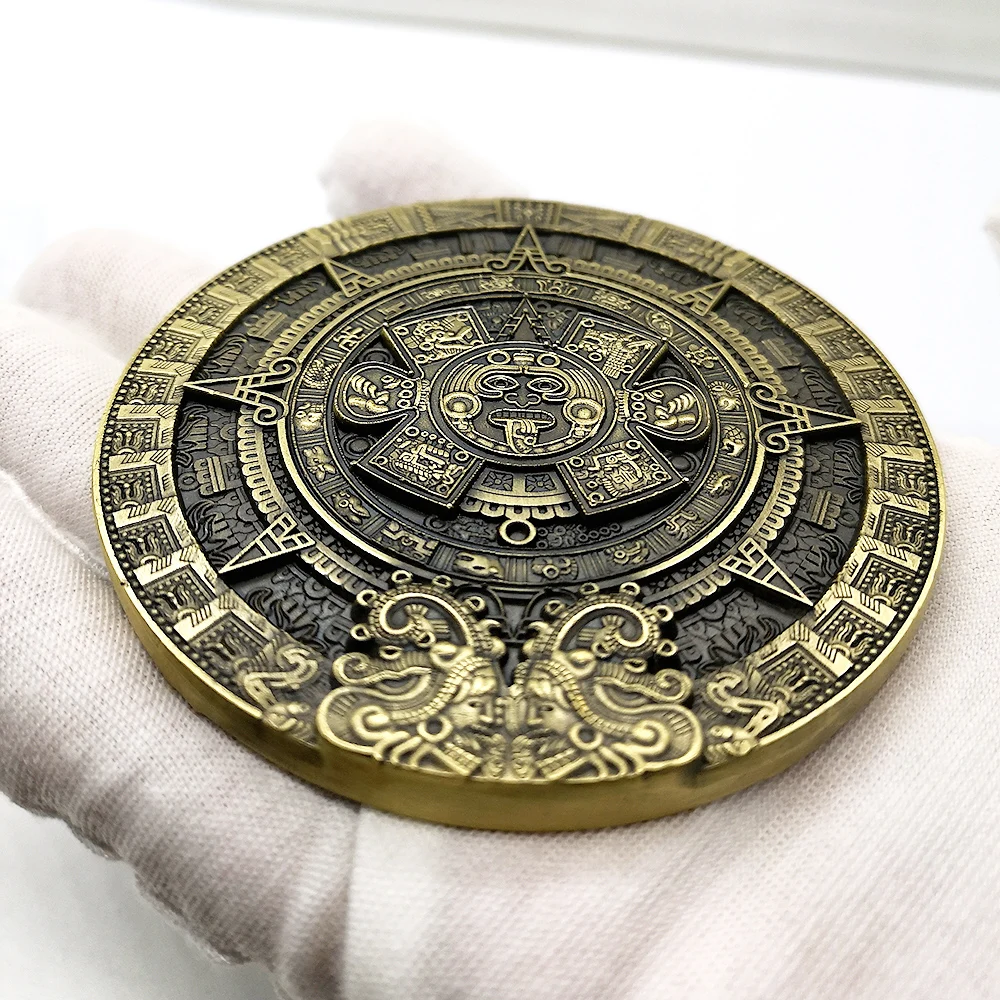 Mexico Mayan Civilization Pyramid Commemorative Medal Mayan Custom ...