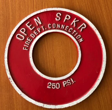 Fire Fighting Equipment Sprinkler Round Plate For Brass Siamese ...