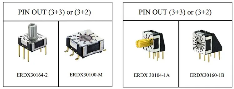DIP 7x7 SMD 8421 Rotary Dip Switch - Digital Coding & Waterproof