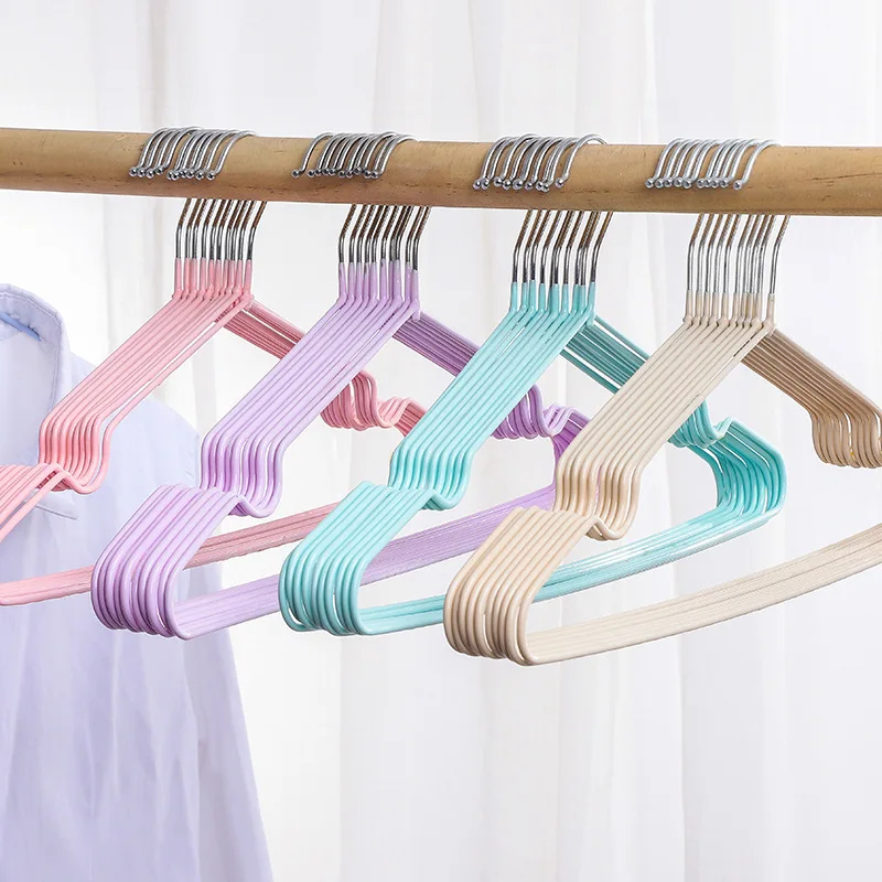 Home Seamless Simple Clothes Hanger Metal Adult 40G Non Slip Hanger ...