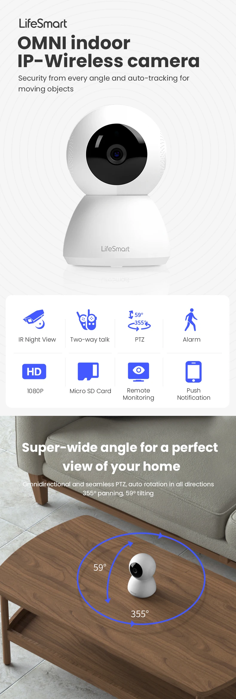 Lifesmart Smart IP Camera 1080P HD for Smart Home Security