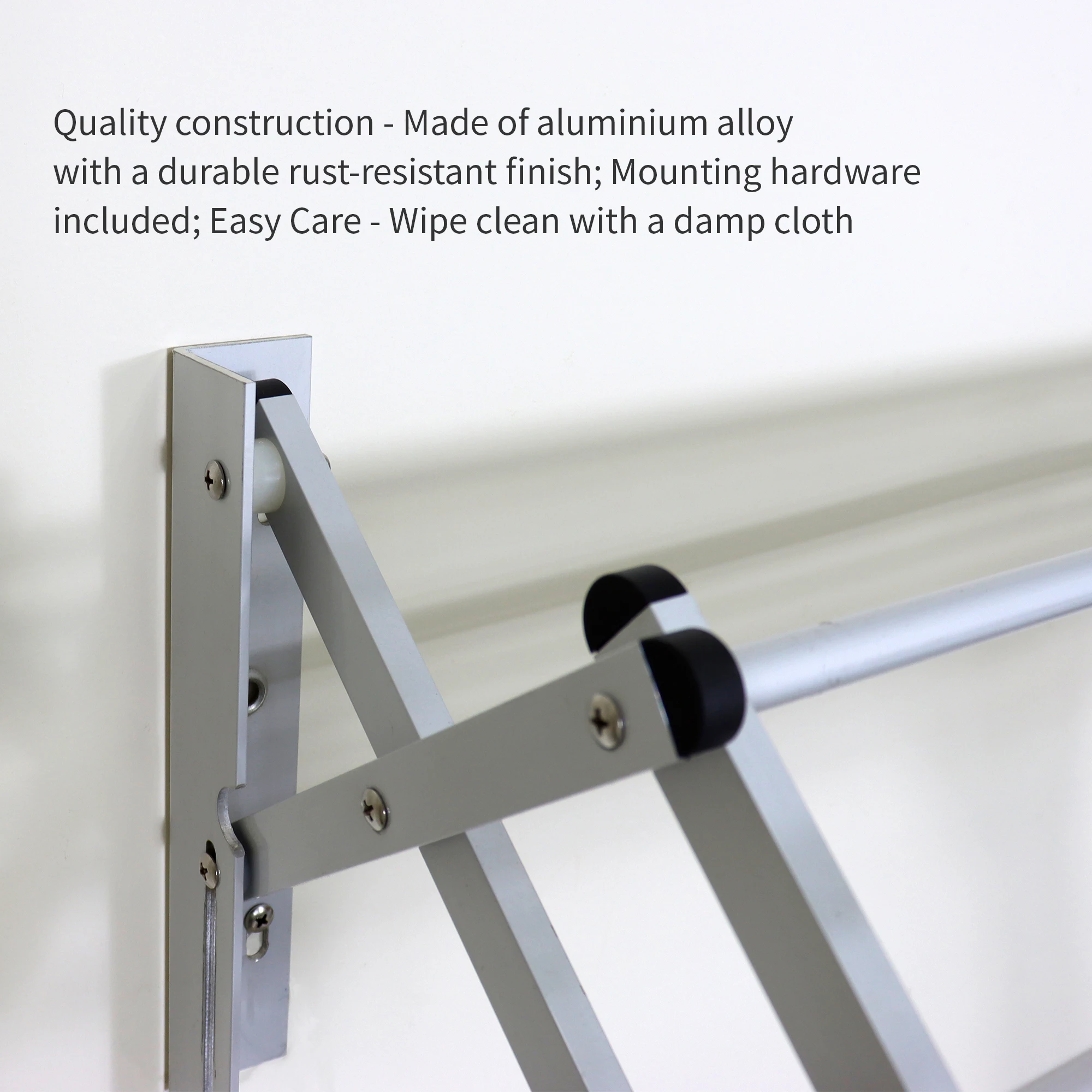 Wireking Aluminum 6.5M Wall Mounted Folding Clothes Drying Hanger