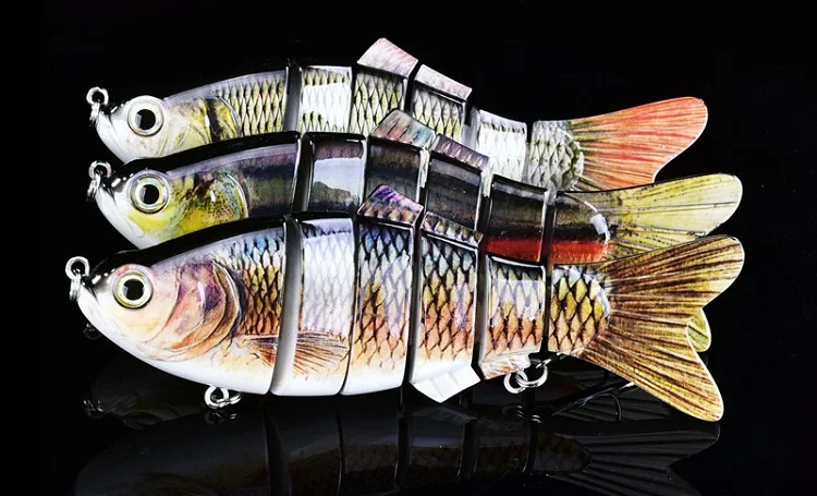 Fulljion 6 Segment Fish Lure Swimbait Crankbait Hard Bait Slow 110g ...