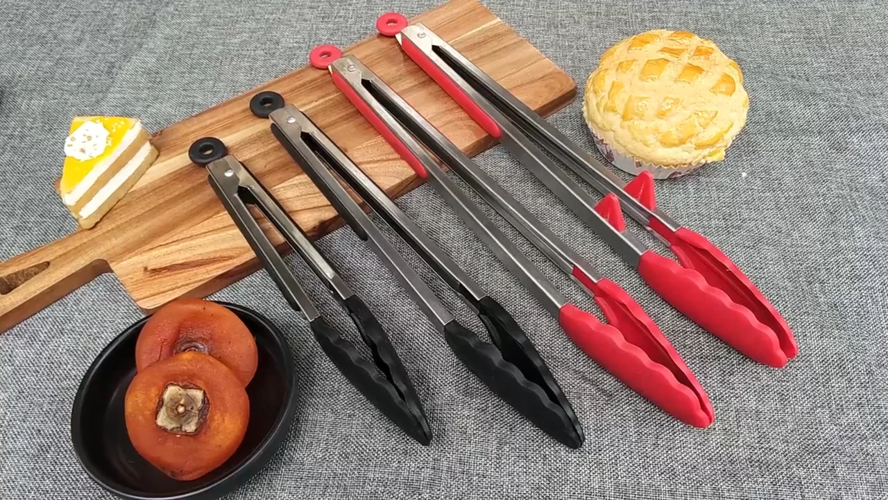 3 Sizes Silicone Kitchen Mini Tongs Non-stick Food Clip Stainless Steel ... 3 Sizes Silicone Kitchen Mini Tongs Non-stick Food Clip Stainless Steel ...