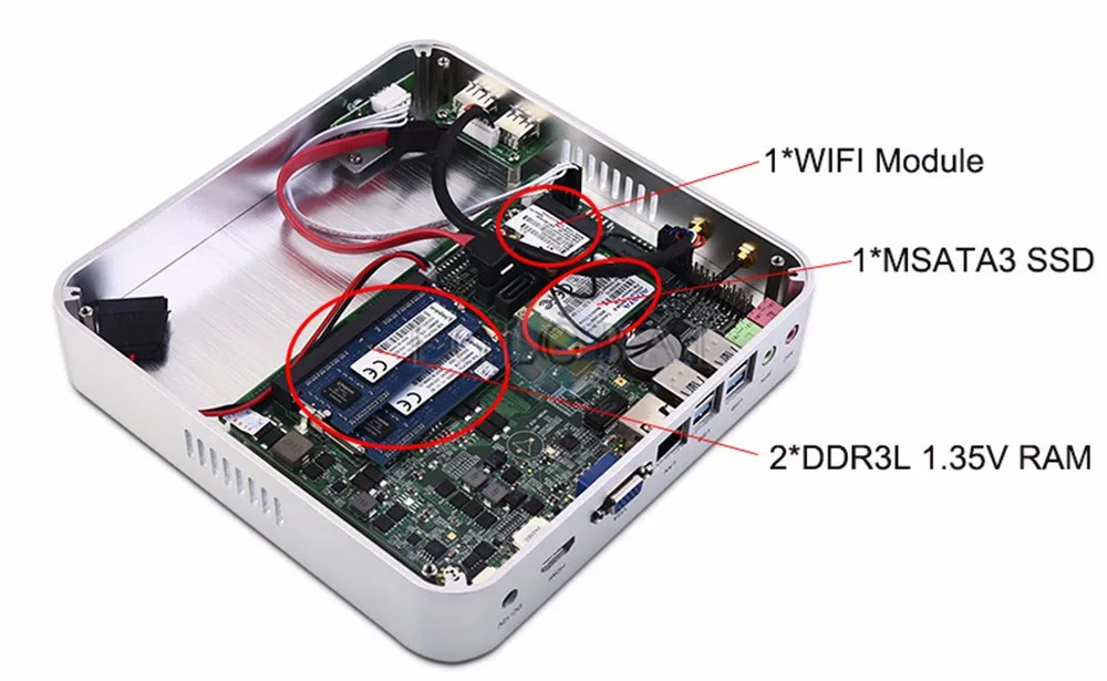 Topton 4K Display Mini PC Fanless Desktop Small Size Linux Celeron ...