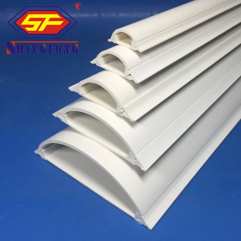 Arc Floor Pvc Trunking For Cable Tray Protect Half Round Pvc Cable ...