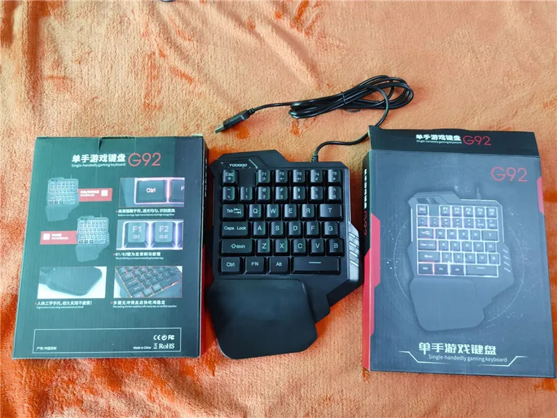 G92 One-handed Keyboard Colorful Rgb Backlight Non-mechanical 35 Key ...