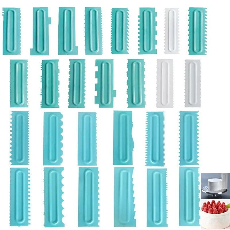 Plastic Ins-style Cake Cream Scraper Comb Wavy Lace Cake Decorating ...