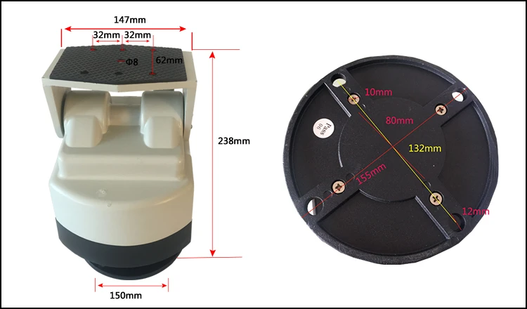 Outdoor Intelligent Remote Control 12V Motorized Pan Tilt Camera Mount
