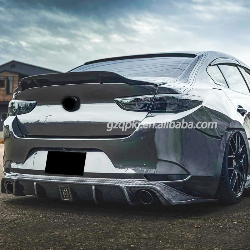 for 20-24 Mazda 3 rear diffuser body kit Mazda 3 rear lip spoiler with ...