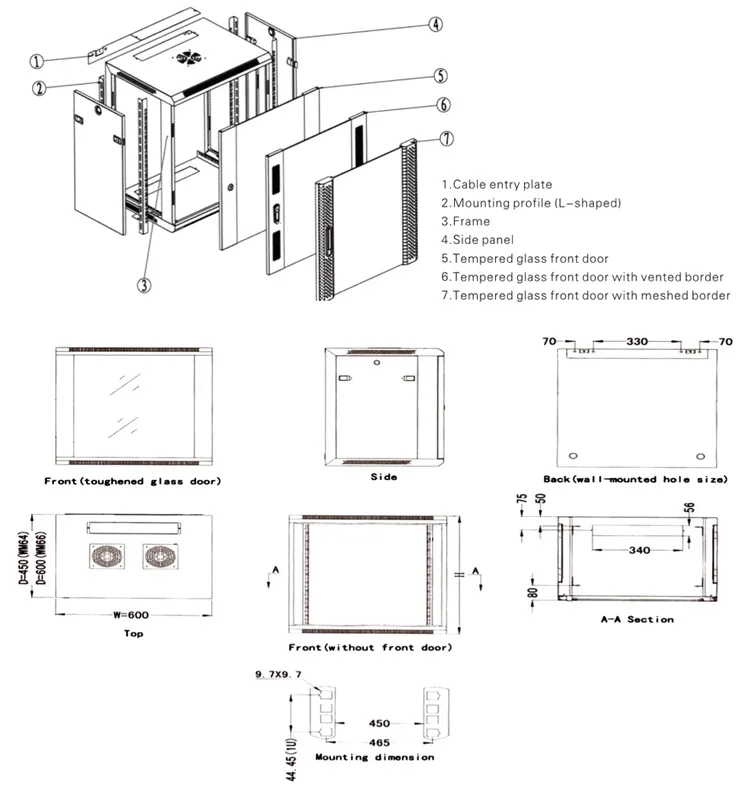 6u, 9u, 12u Wall Mounted Network Cabinets - Secure & Efficient