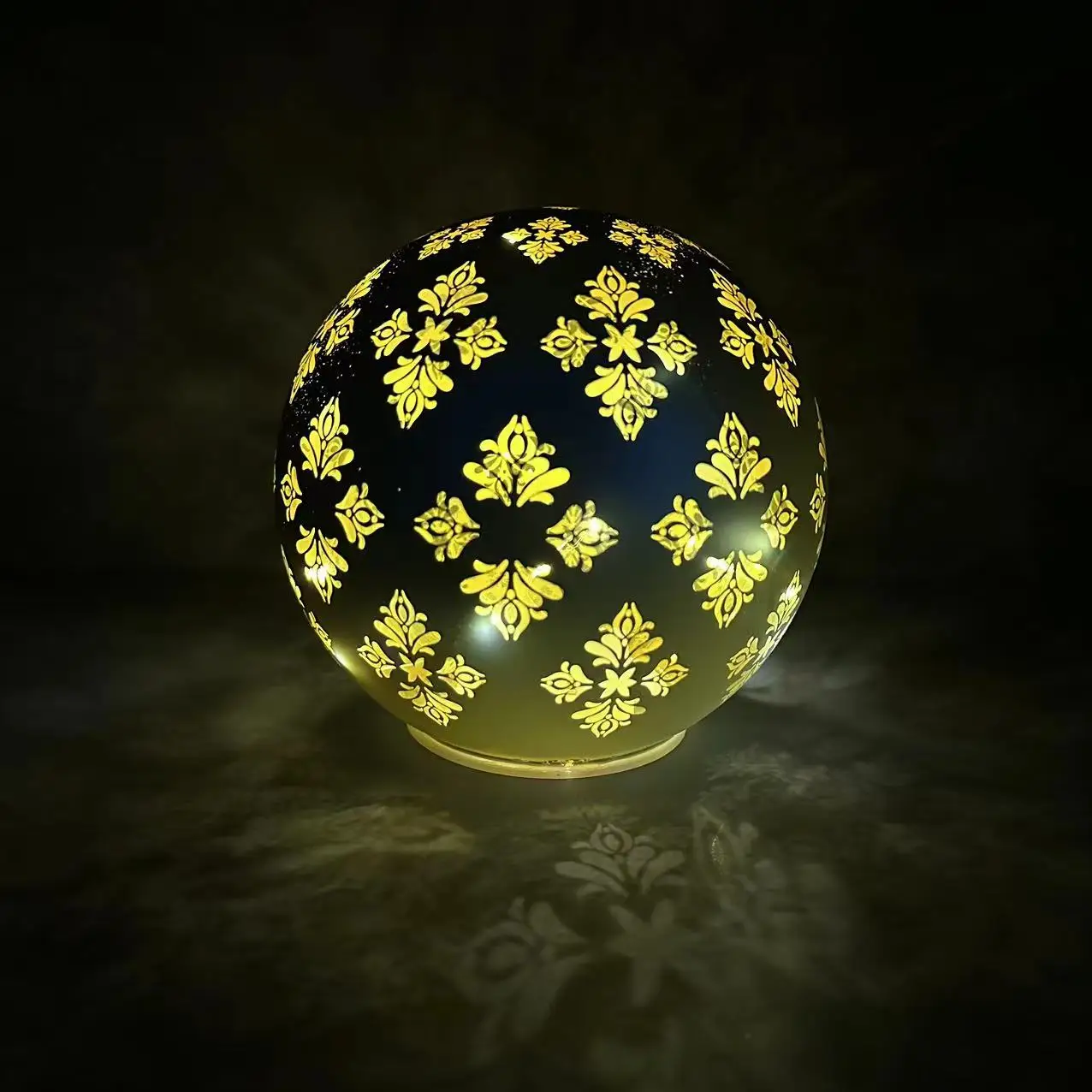 Custom logo Laser-cut Glass Ball 80 120mm LED Lighting Hanging Glass ...