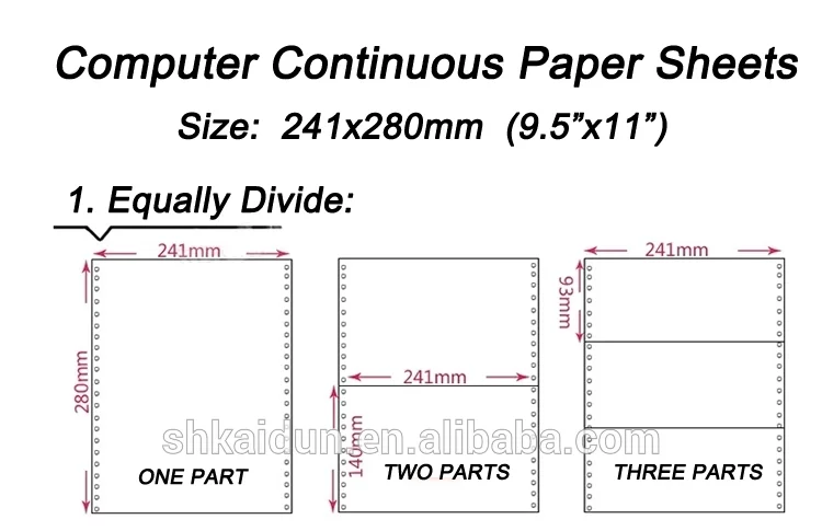Hot Sale Double A4 Paper Computer Print Copy Paper Letter Continuous ...