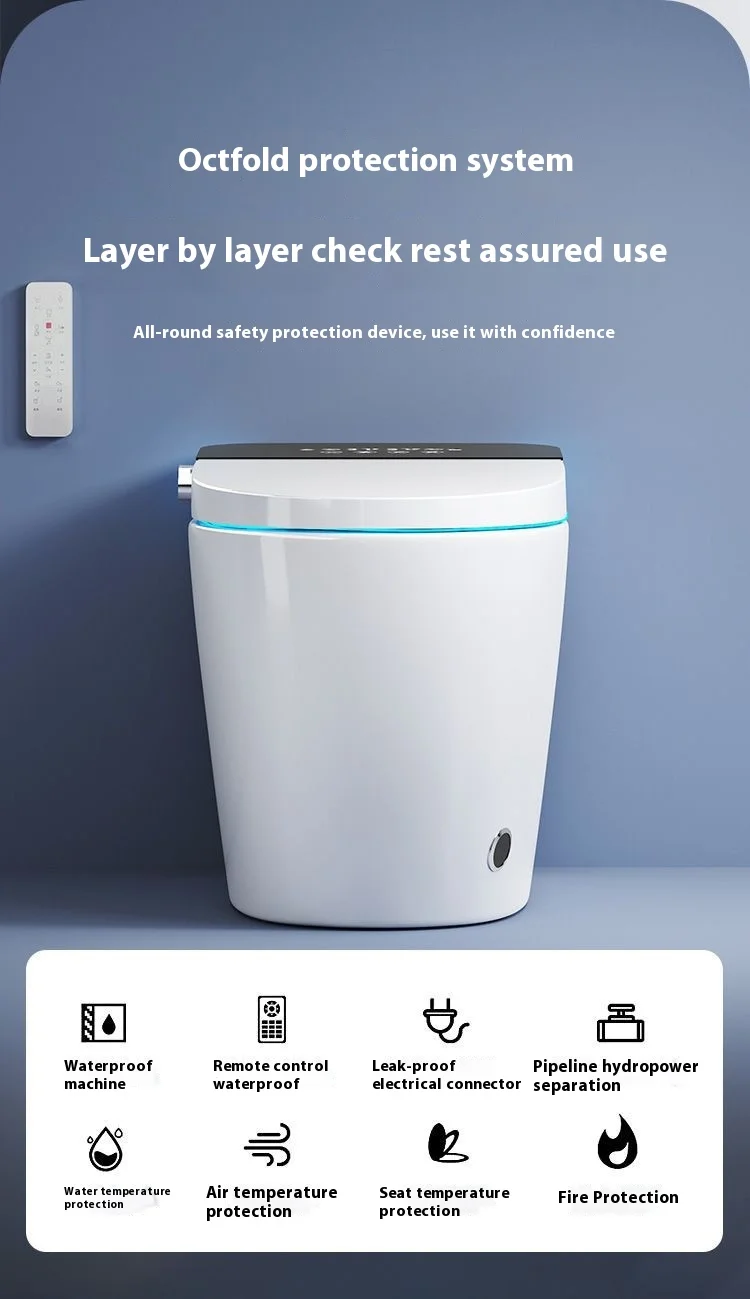 Smart Home Automation System: Square Smart Toilet with Remote Control