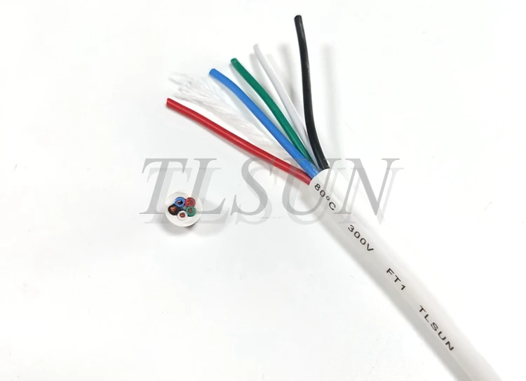 Awm 2464 5core 20awg Vw-1 80c 300v Electrical Cable Wire For Computer ...