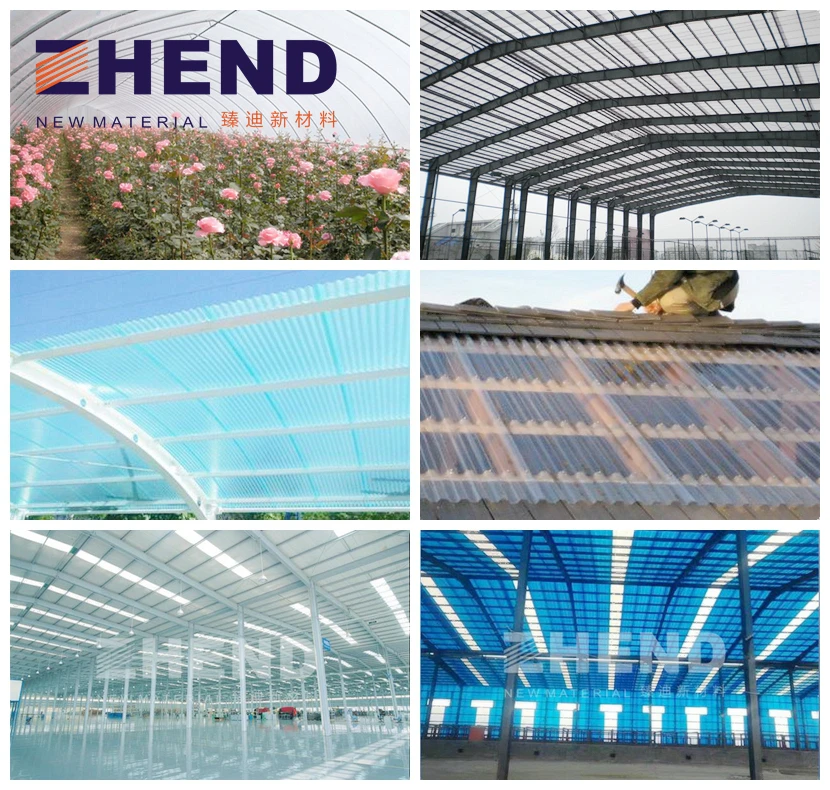 Zhend Translucent Fiberglass Corrugated Sheet - Clear