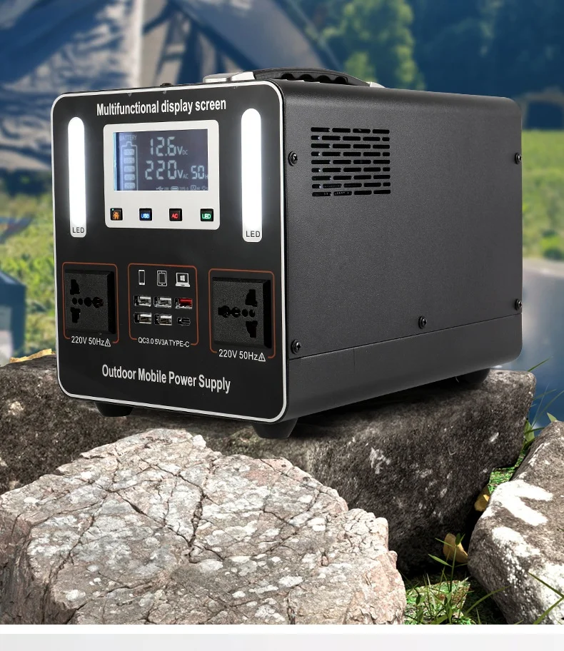 220V Lithium Ion Battery Off Grid Portable Solar Generator 500W 1000W ...