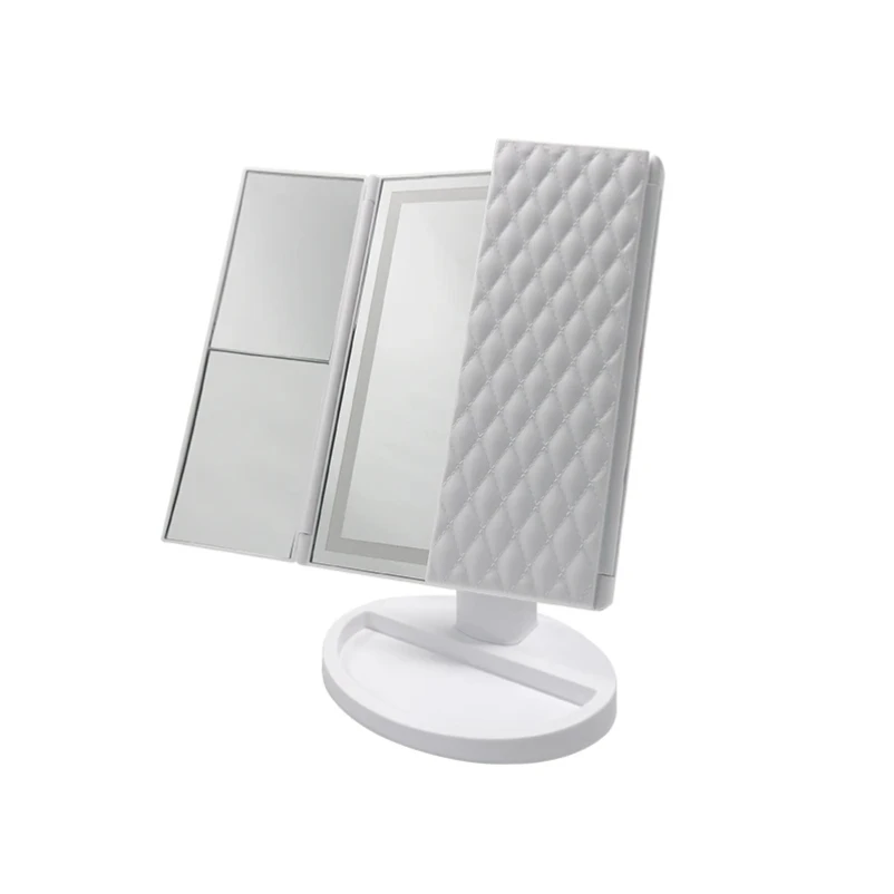 Mirror Led3 Way Triple Refraction Table Mirror Usb 2x 3x 10x Magnifying Makeup Led Mirror - Buy ...
