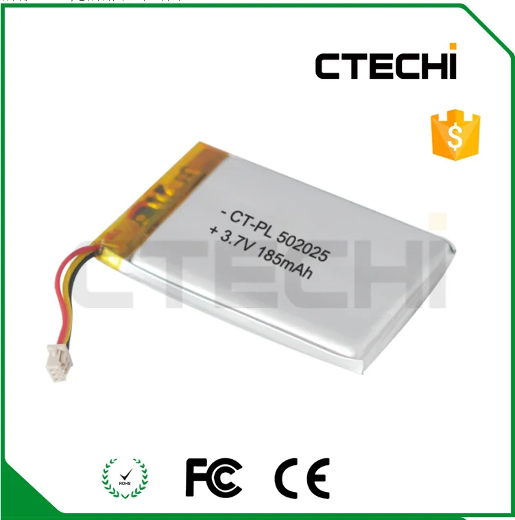 Rechargeable Batteries 3.7v 185mah 200mah Lithium Lipo Battery 402030 ...