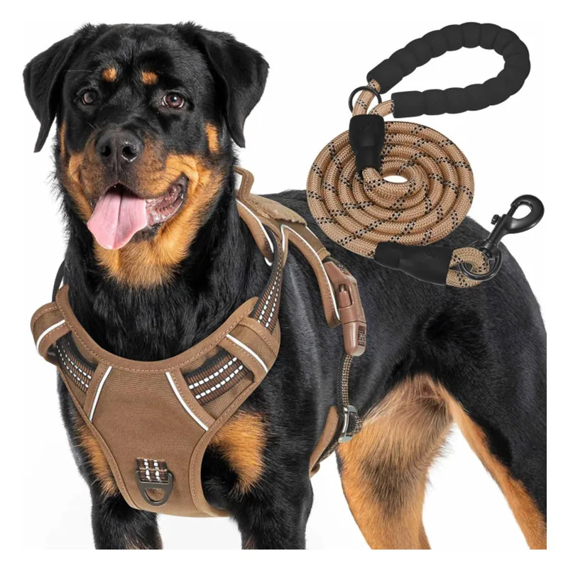 Heavy Duty Tactical Dog Harness for Large Dogs, No Pull Adjustable ...