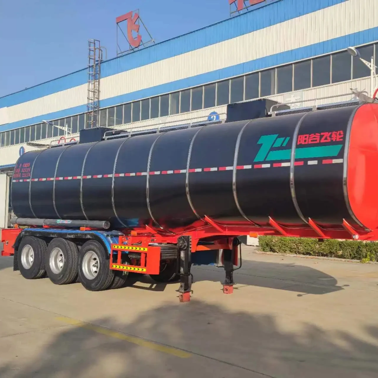 3 Axle Heated Insulation Liquid Bitumen Asphalt Tank Tanker Semi ...