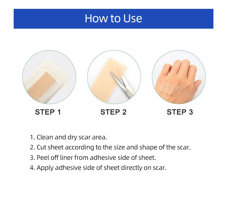 Chinmeded Scar Sheets Silicone Scar Repair Sheet Dressing Hodaf ...