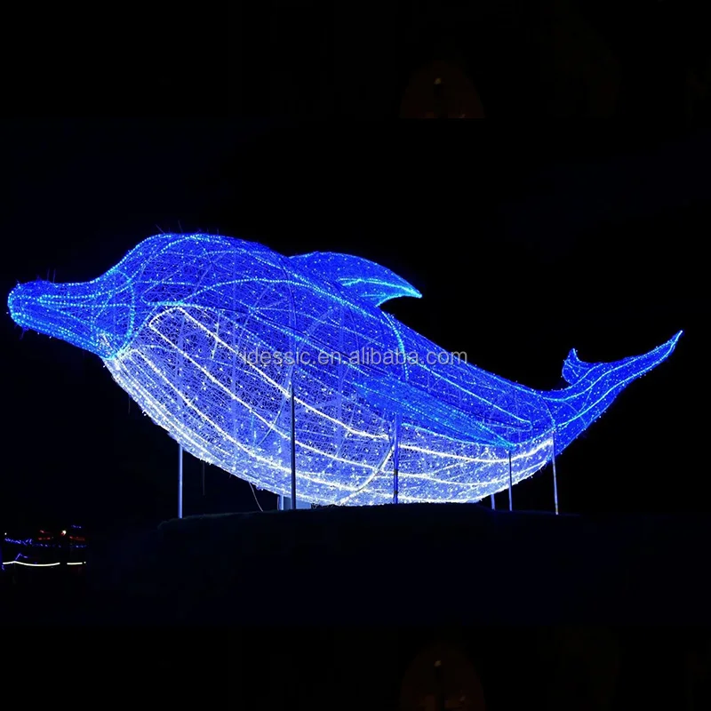 Whale Lighted Motif - Outdoor Animal Shaped Christmas Lights