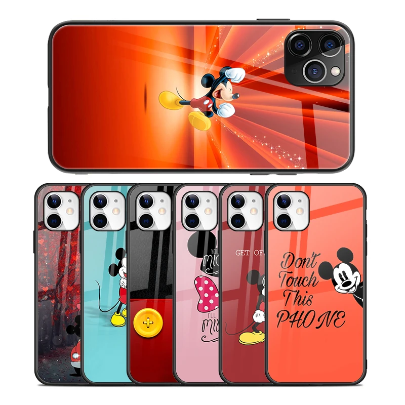 Hot Selling Cute Cartoon Glass Glossy Phone Case For Iphone 12 11pro ...