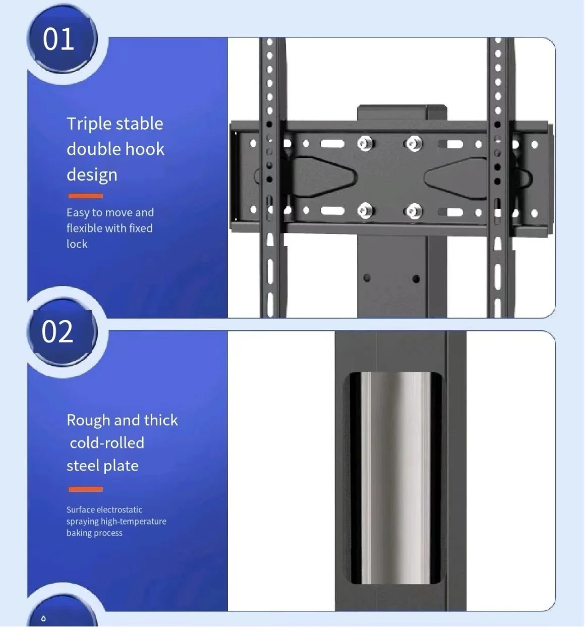 Universal Floor Tv Mount Iron Base Manufacture Modern School Tv Cart ...