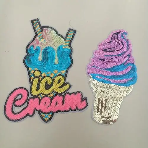 5 Mix and Match Sequin Stickers - Shiny Ice Cream Stitches