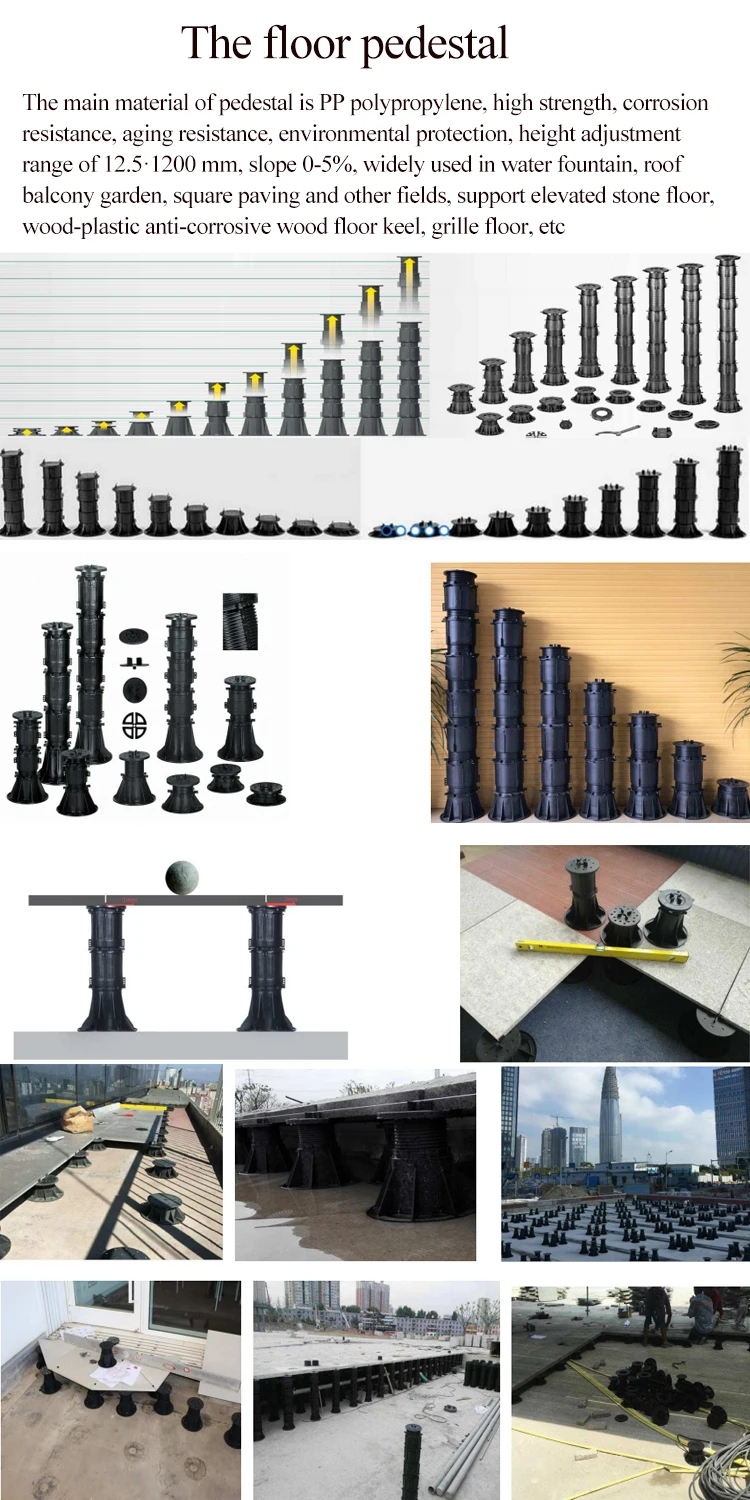 ZHIHUI Adjustable Height Pedestal for Raised Floor - 1.5-2 T Capacity