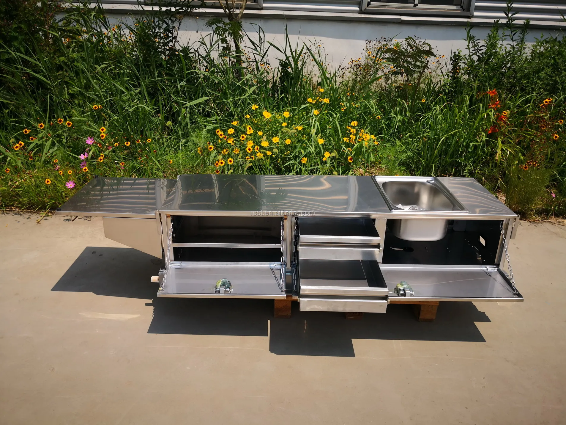 Stainless Steel Caravan Camper Trailer Slide Out Kitchen