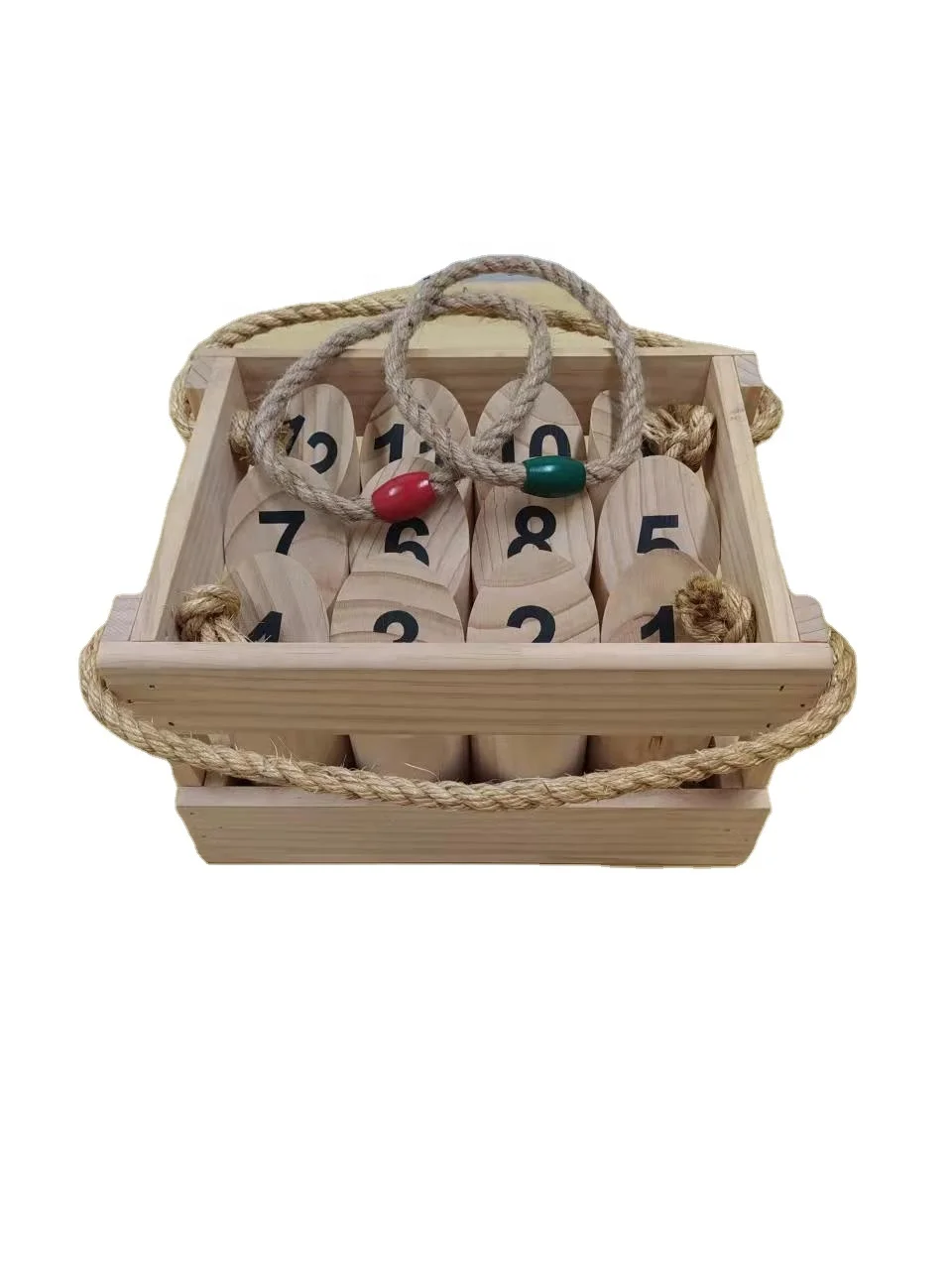 Outdoor Wooden Stick Toss and Ring Game for All Ages