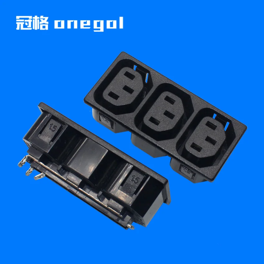 250v 10a 3 Pin Panel Mount Power Connector C13 C14 Socket - Buy C13 C14 ...