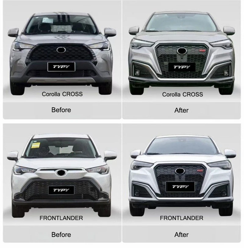 Toyota Corolla CROSS Bumper Grille Spoiler Kits for 2020-2022