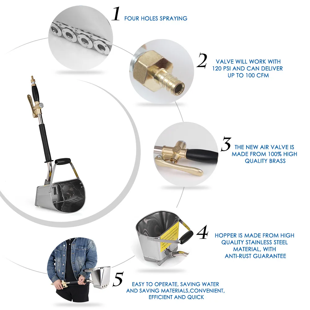 Plaster Hopper Gun - Efficient Mortar and Cement Sprayer