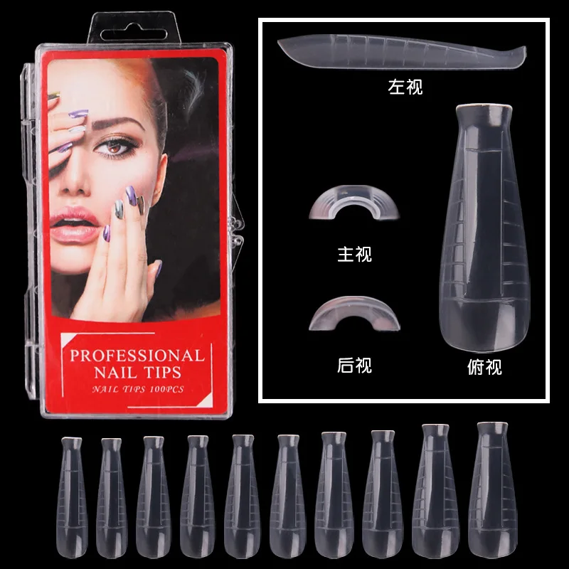 100pcs Dual Forms Nail System - Quick Building Gel Mold Tips