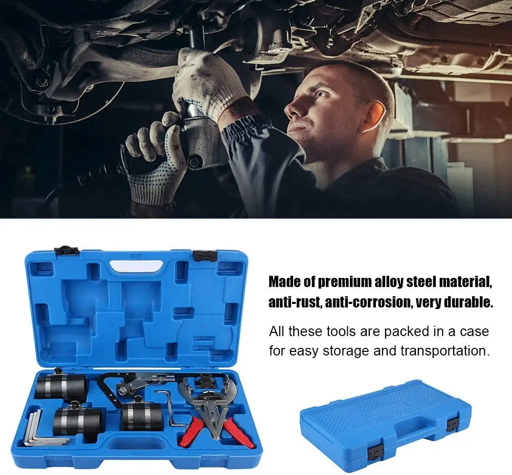 Automotive Engine Timing Tool Kit - 9pcs Piston Ring Compressor
