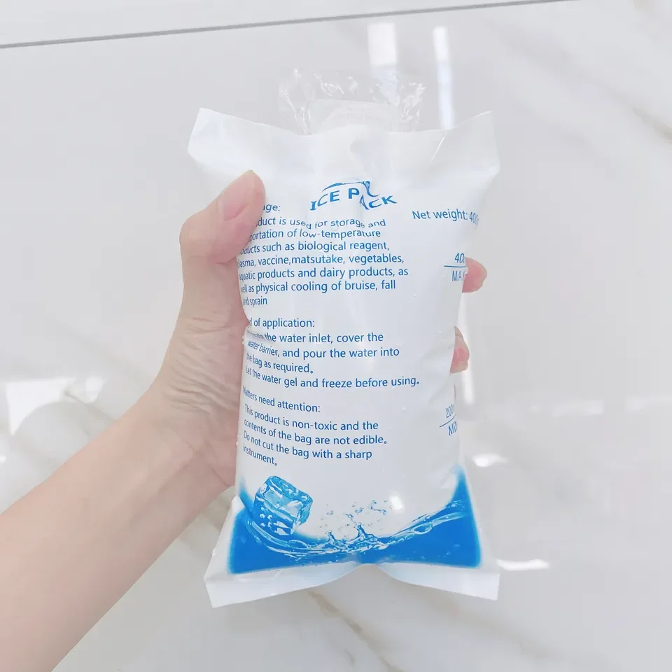 Water Dry Ice Packs 200ml 400ml Fill Type Gel Ice Pack For Shipping ...