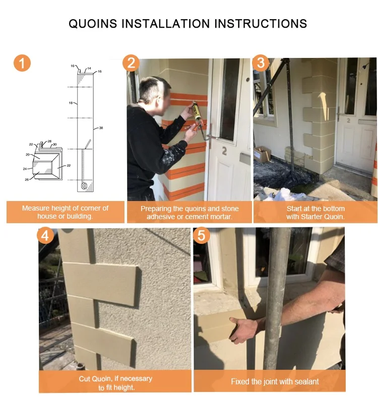 Natural Stone Curtain Wall - Elegant Limestone Quoins