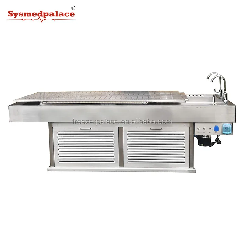 Morgue Furniture Stainless Steel 304 Autopsy Cart Mortuary Table Wash ...