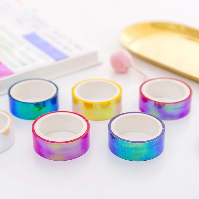 Colored Rainbow Masking Tapes Translucent Labelling Tapes Decorative ...