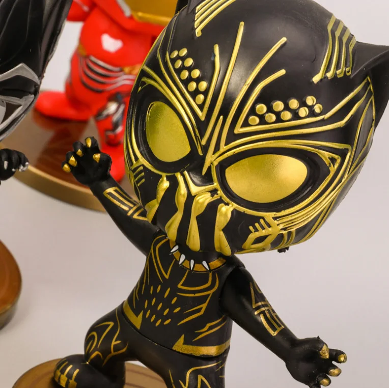 6pcs/set Spidermans PVC Mini Figures Set Black Panthers Iron Mans ...